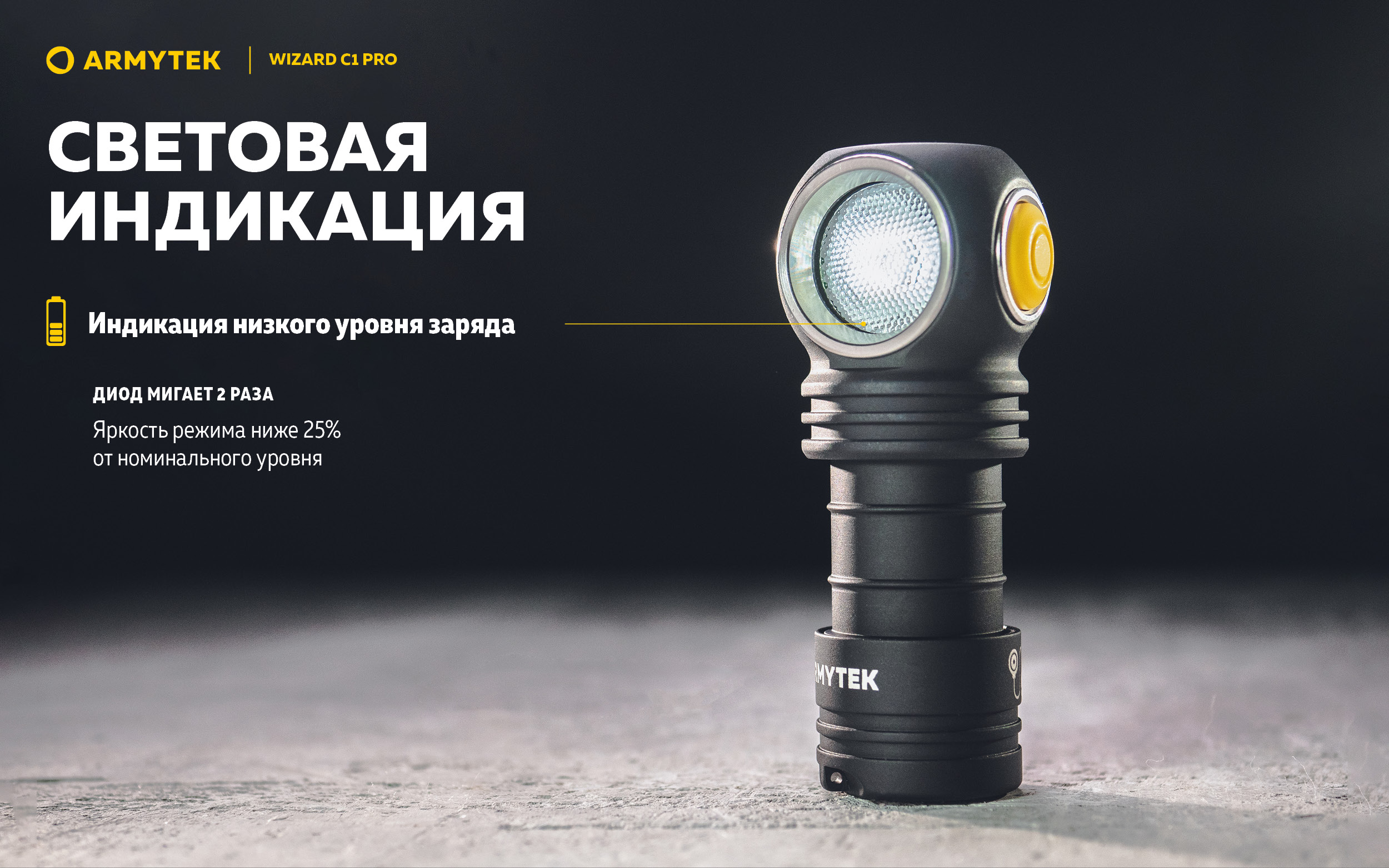 Налобный фонарь Armytek Wizard C1 Pro Magnet USB | Armytek.ru
